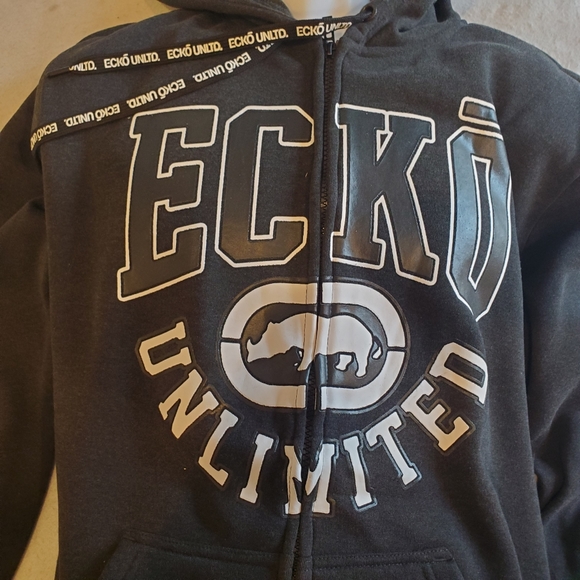 Ecko Unlimited | Sweaters | Ecko Unltd Hoodie Sweatshirt Gray Zip Up ...